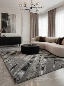Koberec MONACO 3 šedý / černý