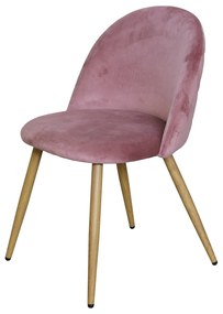 Židle LAMBDA růžový samet