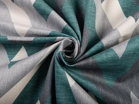 Biante Sametový povlak na polštář Tamara TMR-026 Zeleno-šedý designový cik-cak 50 x 70 cm