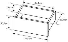 Psací stůl ADA | 120 cm | UNI provedení | bílá mat