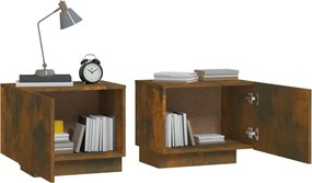 Noční stolek kouřový dub 100 x 35 x 40 cm kompozitní dřevo 3152832
