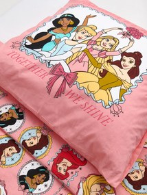 Sinsay - Bavlněná souprava povlečení Disney Princess - růžová