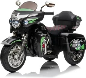 Aosom 12V elektrická motorka pro děti, velký úložný prostor a měkké PU sedadlo, 110x48x68 cm, černá