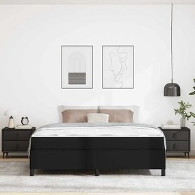 Rám postele s matrací Černá 180 x 200 cm textil 3399014