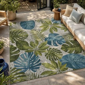 Zeleno-tyrkysový venkovní koberec 80x165 cm Flair – Hanse Home