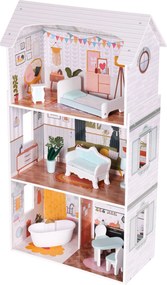 Domeček pro panenky s nábytkem ALICE bílý