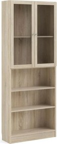Dvířka ke skříni Bask 39 x 95,7 cm prosklená, dub sonoma / čirá
