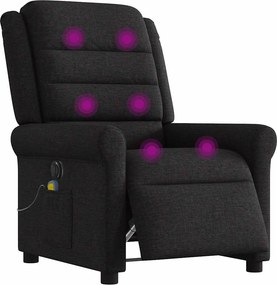 Elektrické masážní polohovací křeslo černé textil 3303306