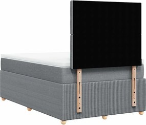 Box spring postel s matrací světle šedá 120 x 200 cm textil 3292037