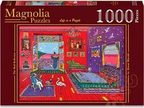 MAGNOLIA Puzzle Červená ložnice / 1000 dílků / 68 x 48 cm