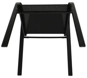 Zahradní židle ALDERA — kov, látka, tmavě šedá