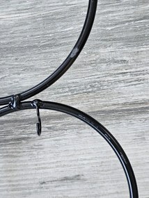Černý kovový stojan ve tvaru stromku na vánoční ozdoby - 50*14*118 cm