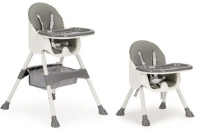 ECOTOYS Dětská jídelní židle 2v1 Grey