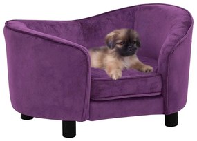 Pohovka pro psy vínová 69 x 49 x 40 cm plyš 171024
