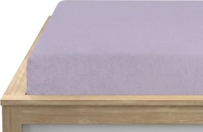Fleecové napínací prostěradlo MOLTON světle fialové 180 x 200 cm