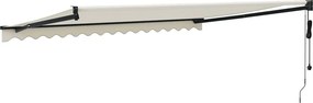 Automatická zatahovací markýza krémová 4,5 x 3 m 3154504
