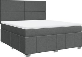 Box spring postel s matrací tmavě šedá 180x200 cm textil 3294041