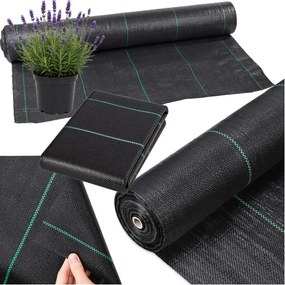 Černá agrotextilie proti plevelu 1 × 50 m, 70 g/m²