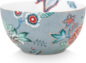 Pip Studio Flower Festival miska Ø15cm, modrá (stylová miska z tenkostěnného porcelánu)