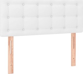 vidaXL Box spring postel s matrací 120x200 cm umělá kůže [3141116] Barva: Bílá
