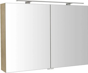 Sapho Riwa - Zrcadlová skříňka s LED osvětlením 101x70x17 cm, jilm bardini RIW100-0013