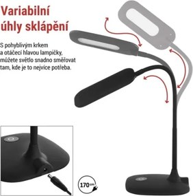 LED stolní lampa STELLA černá EMOS Z7602B