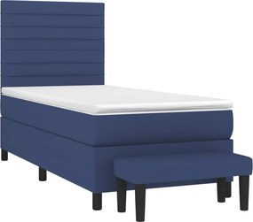 Box spring postel s matrací modrá 80x200 cm textil 3136635