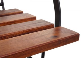 Skládací zahradní židle 2 ks Dekorhome Přírodní dřevo