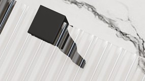 Rea Aero Intimo, sprchová zástěna 90x200 cm, 8mm čiré sklo, černý profil, REA-K4123