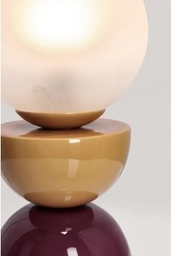 Kovová stolní lampa se skleněným stínidlem (výška 33 cm) Malton – Bizzotto