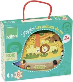 Vilac Dřevěné puzzle Zoo / od 2 let