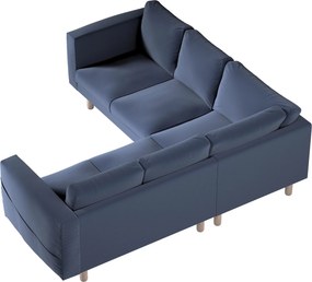 Potah na pohovku IKEA Norsborg rohová 4-místná barva tmavě modrá látka sametová