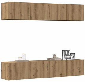 Nástěnné TV skříňky 4 ks dub artisan kompozitní 3328944