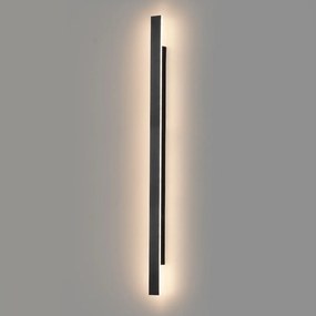 Exteriérové ​​nástěnné LED svítidlo Wow, 1x LED 20w, 3CCT, černá, (120 cm)