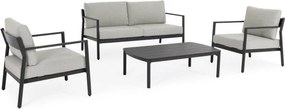 BIZZOTTO Zahradní set pohovky, křesel a konferenčního stolku SIRIUS černý 8051836778764