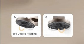 Podomítkový termostatický sprchový systém ELITE EDITION BCS1698 s LED, otočným výtokem a více barevnými provedeními — Černá
