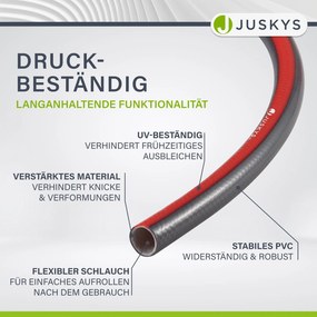 Juskys Přenosný hadicový naviják Basic s hadicí 30 m Barva: modrá / šedá