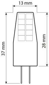 LED žárovka G4 McLED 2,5W (25W) teplá bílá (3000K) 12V ML-325.003.92.0