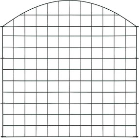 Obloukový zahradní plot 77,5 x 78,5 cm zelený 146103
