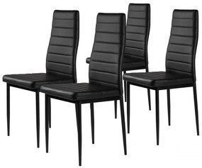 Jídelní židle set 4 ks Ava černé