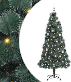 Umělý předsvícený vánoční stromeček se sadou kouliček Zelená 3396155