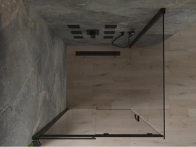 Mexen Omega sprchový kout 100x100cm, 8mm sklo, černý profil-čiré sklo, 825-100-100-70-00