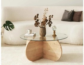 Designový konferenční stolek Jameela 75 cm vzor safírový dub