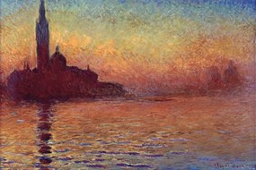 Plakát, Obraz - Claude Monet - San Giorgio Maggiore at Dusk, (91.5 x 61 cm)