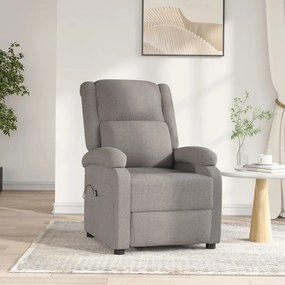 Elektrické polohovací křeslo taupe textil 3098360
