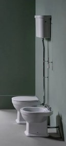 GSI CLASSIC retro WC mísa s nádržkou, spodní odpad, bílá-chrom WCSET21-CLASSIC-SO