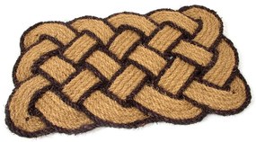 Kokosová vstupní venkovní čistící rohož Jumbo Rectangle Brown, FLOMAT - délka 45 cm, šířka 75 cm a výška 3,5 cm