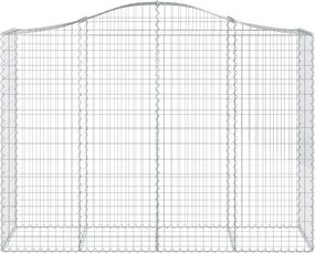 Klenuté gabionové koše 10ks 200x50x140/160cm pozinkované železo 3145690