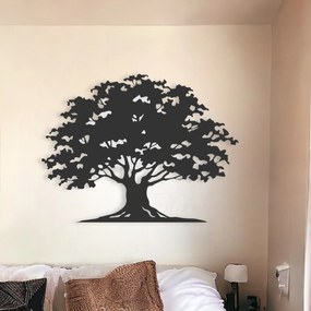 Strom života 17 - kovový obraz na zeď Velikost: 125cm, Barva: Black