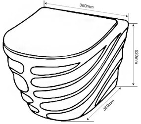 BPS-koupelny Závěsná WC mísa se SoftClose sedátkem , černá mat